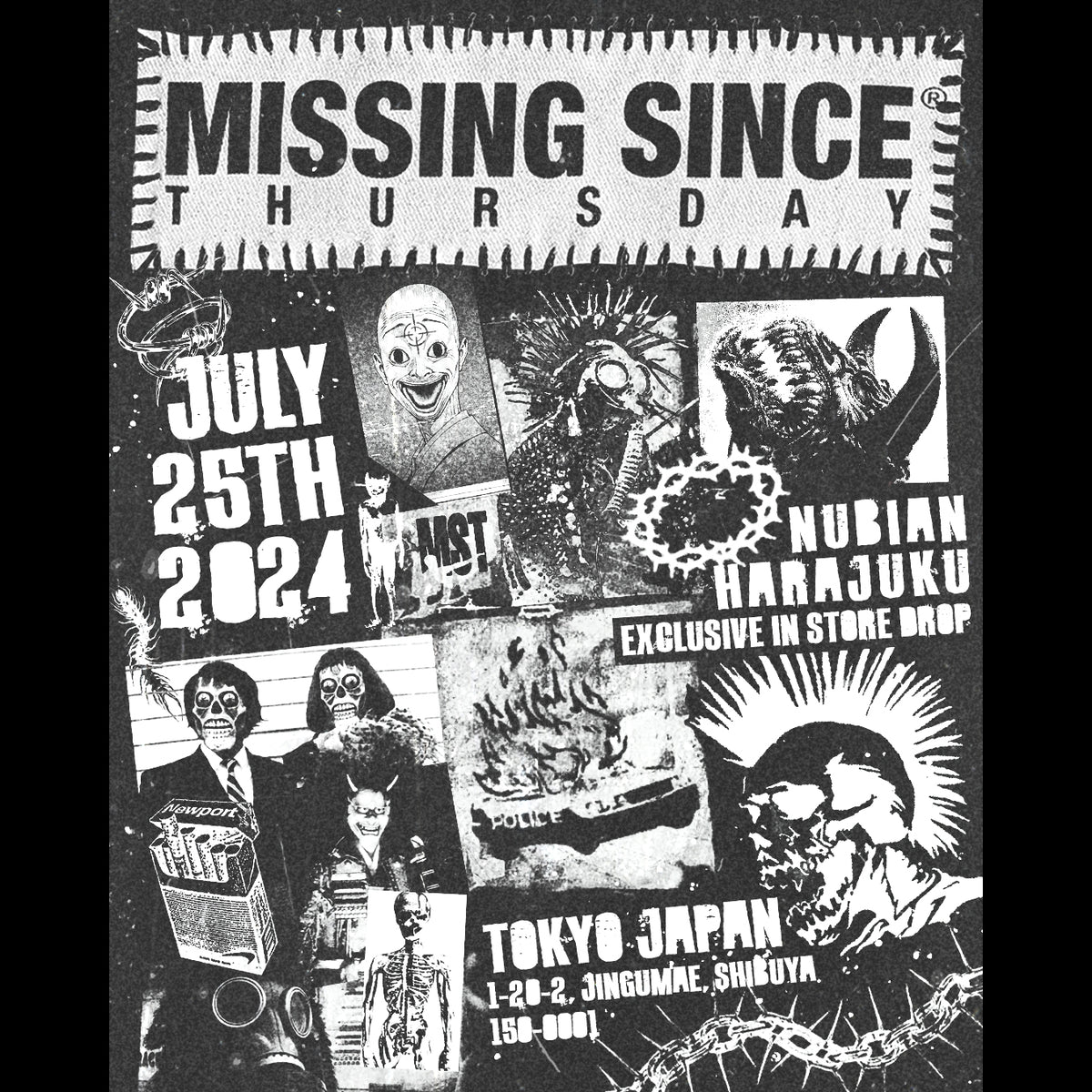 MISSING SINCE THURSDAY POP-UP STORE