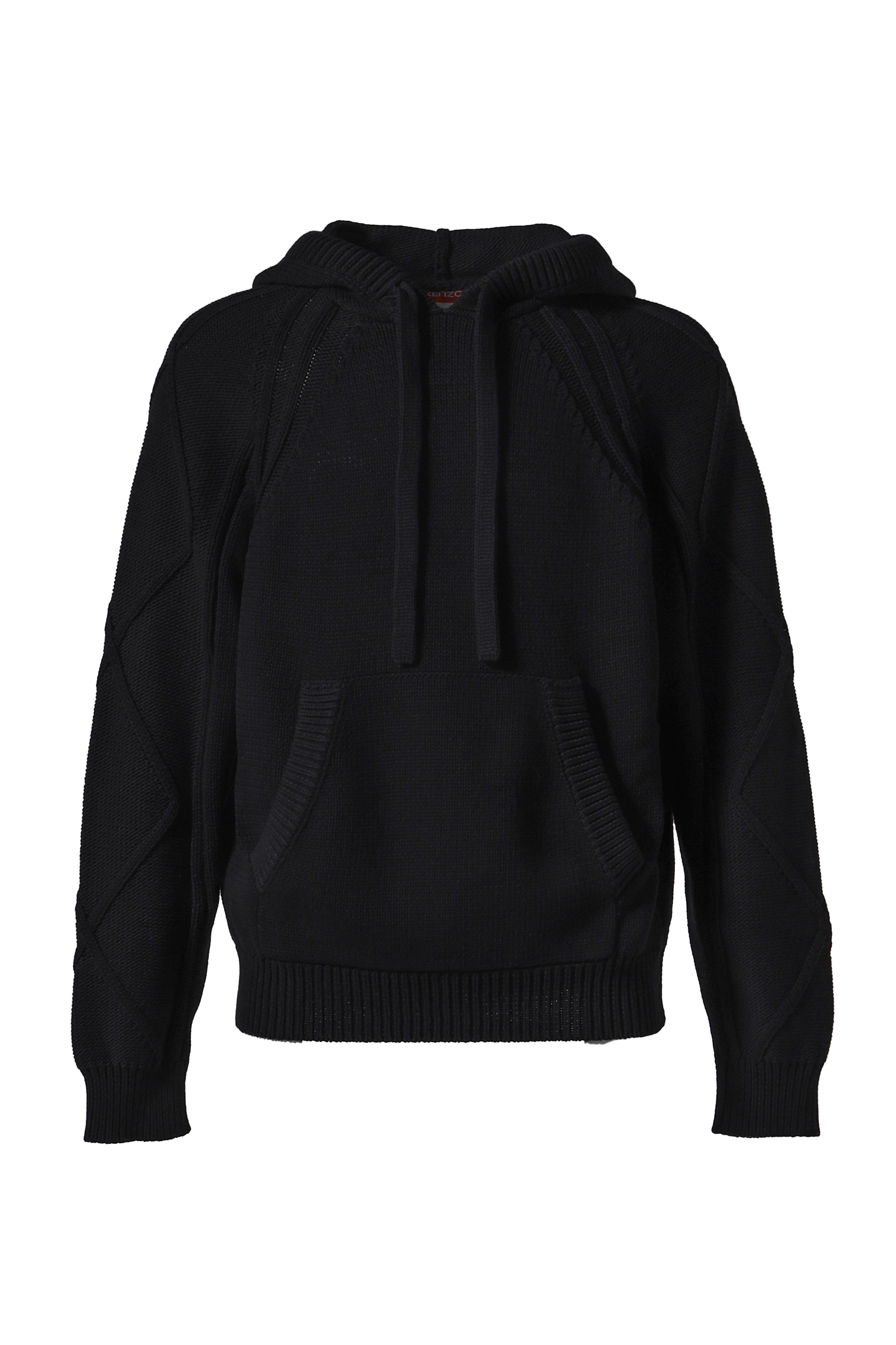 KENZO ケンゾー FW24 CABLE HOODIE / BLK - NUBIAN