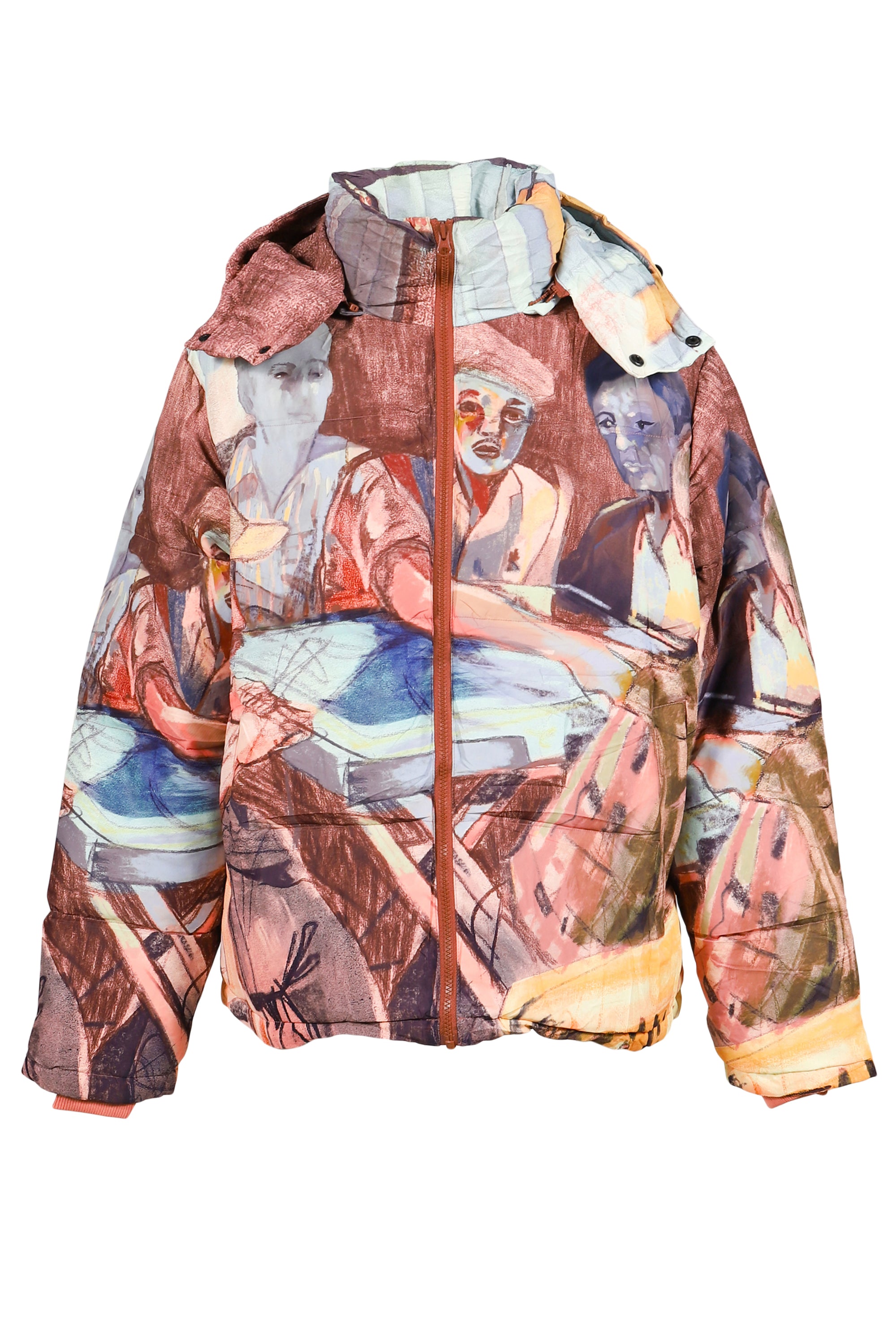 KIDSUPER FW25 DOMINO PLAYERS PUFFER / MULTI - NUBIAN