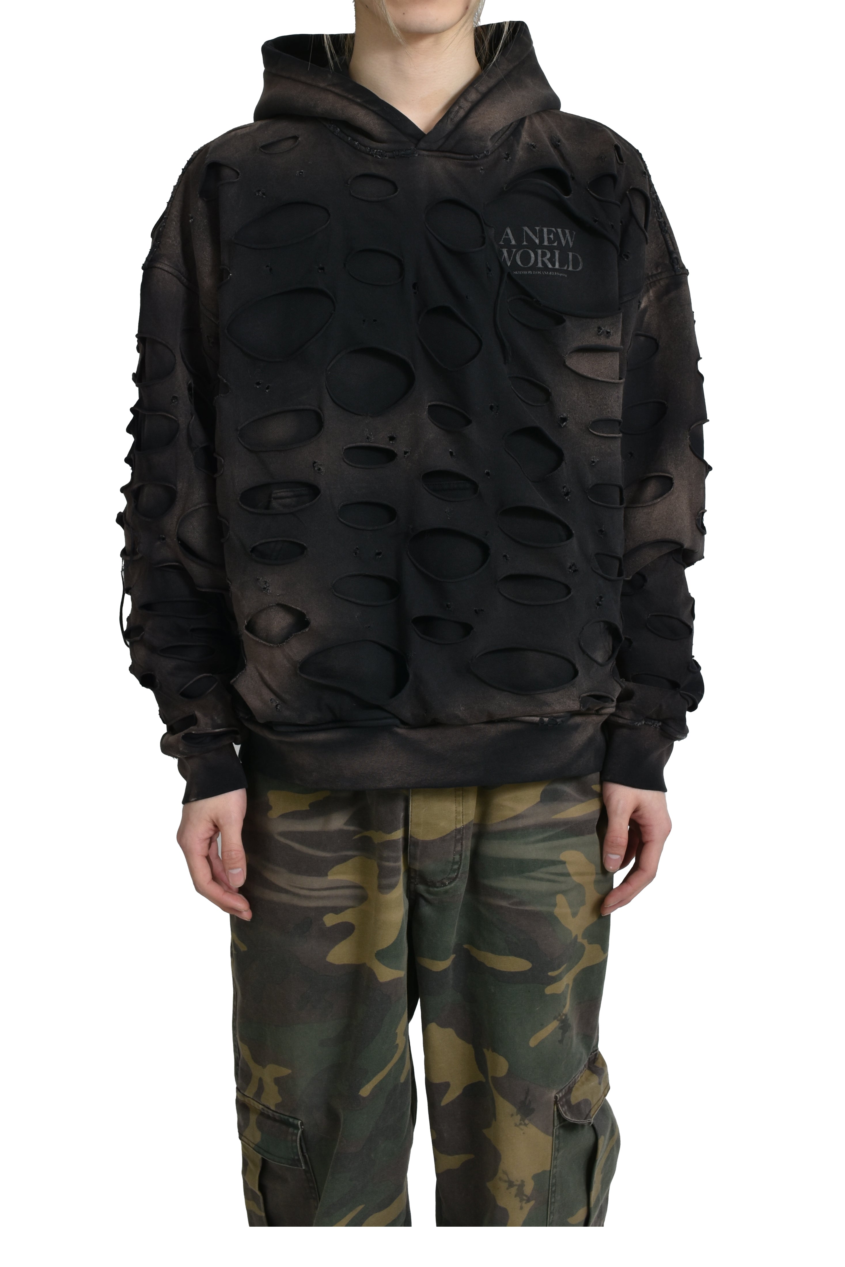 ALEXANDER DIGENOVA SS25 A NEW WORLD HOODIE / VINTAGE BLK - NUBIAN
