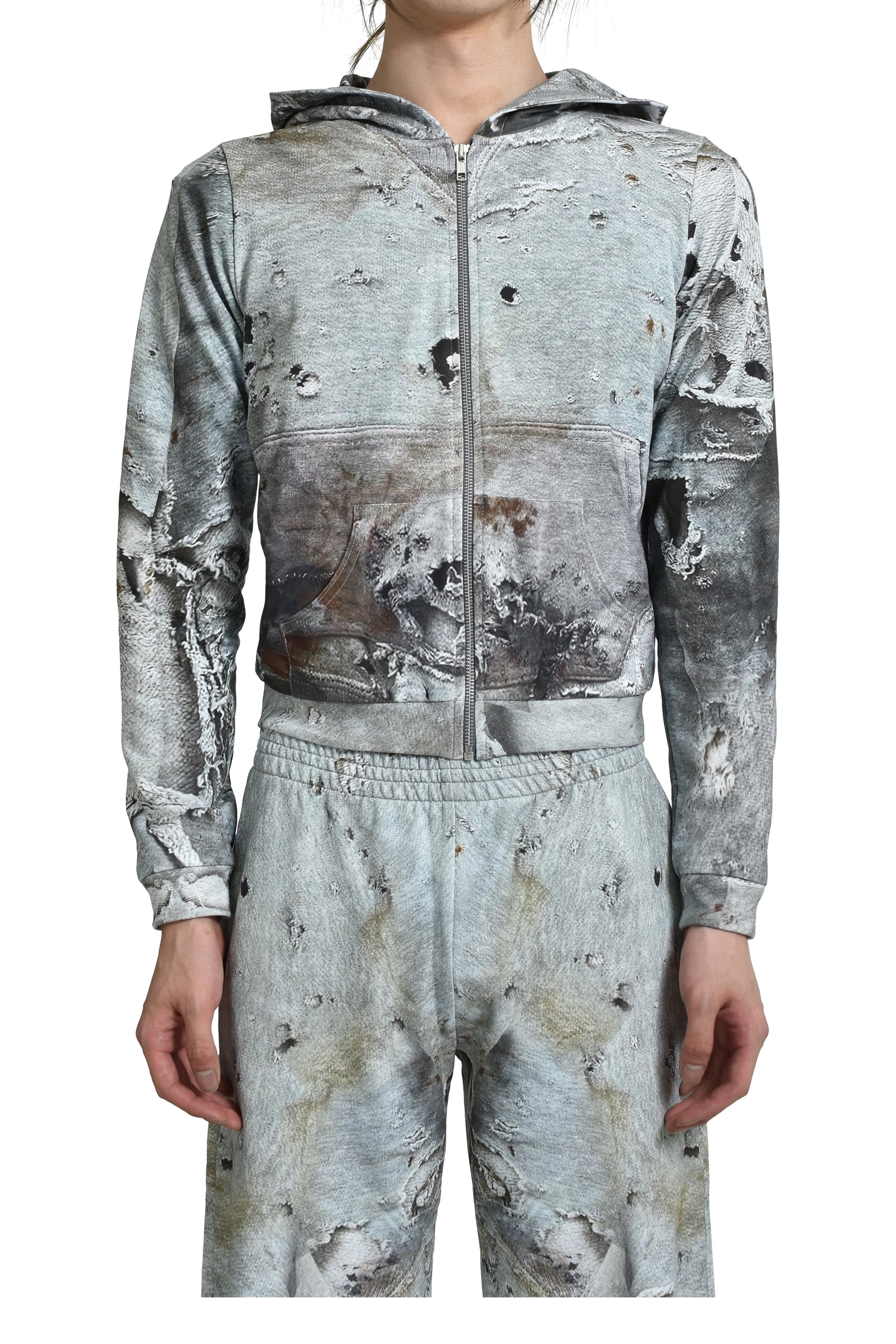 LA MASKARADE ラ マスカレード SS25 WORN OUT WHITE HOODIE / WHT - NUBIAN ヌビアン