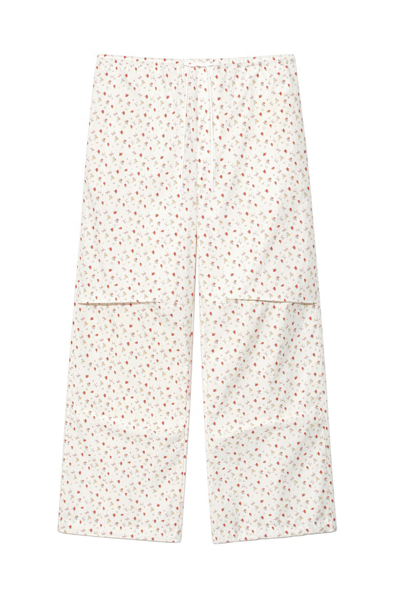 GLOWNY SS25 SUMMER TIME PARACHUTE PANTS / STRAWBERRY BOW - NUBIAN