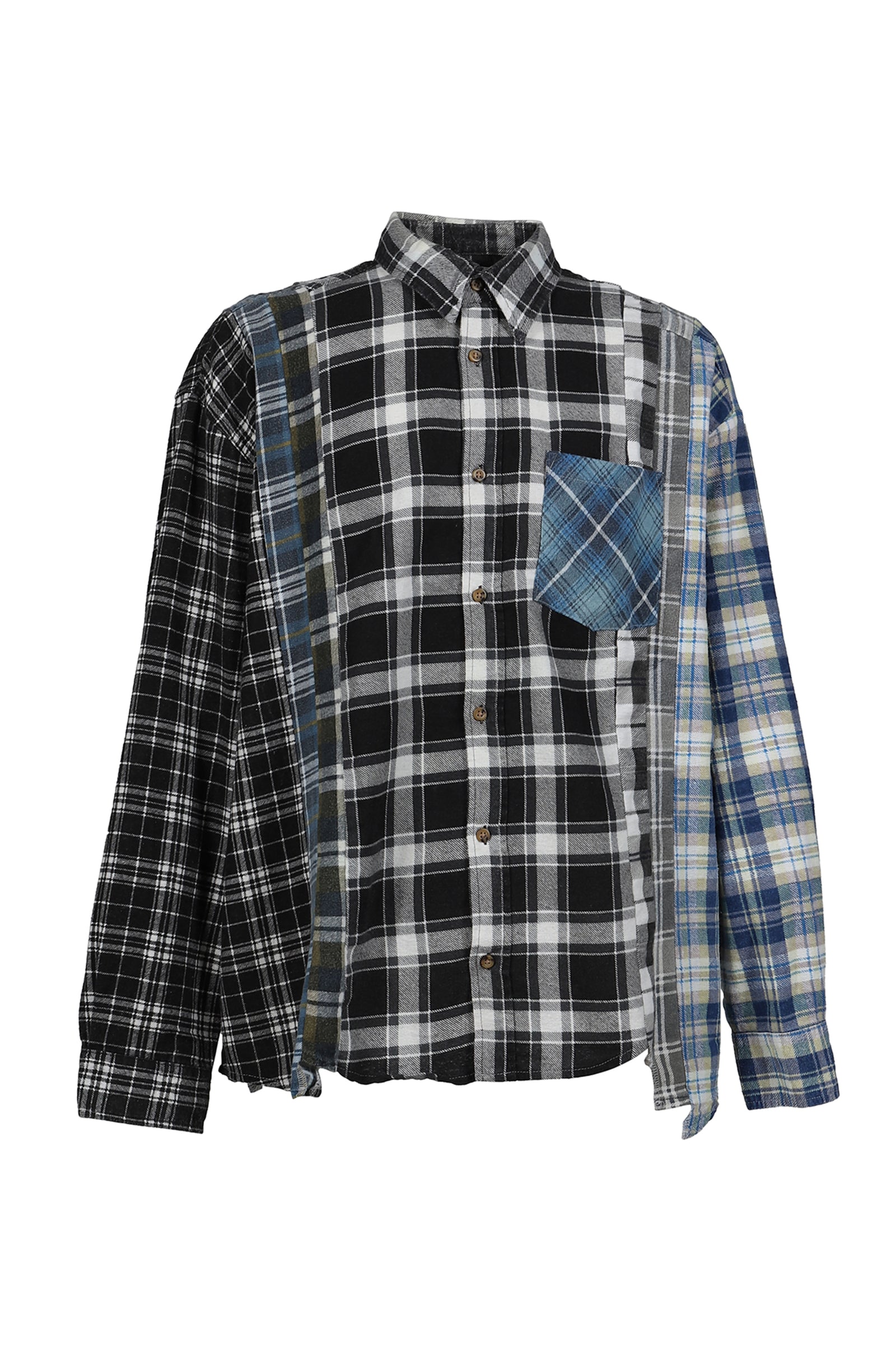 Rebuild By Needles リビルド バイ ニードルス FLANNEL SHIRT -> 7 CUTS WIDE SHIRT ...