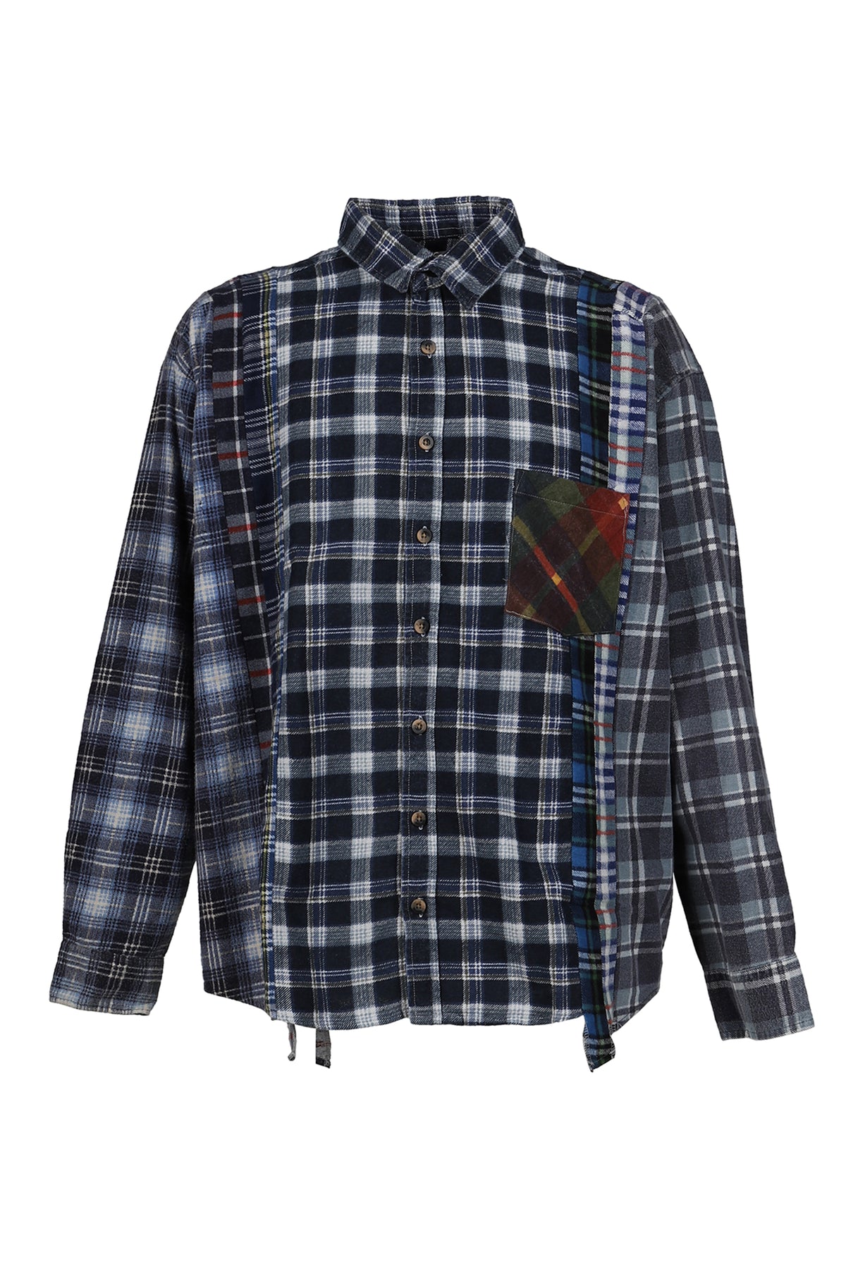 Rebuild By Needles リビルド バイ ニードルス FLANNEL SHIRT -> 7 CUTS WIDE SHIRT ...